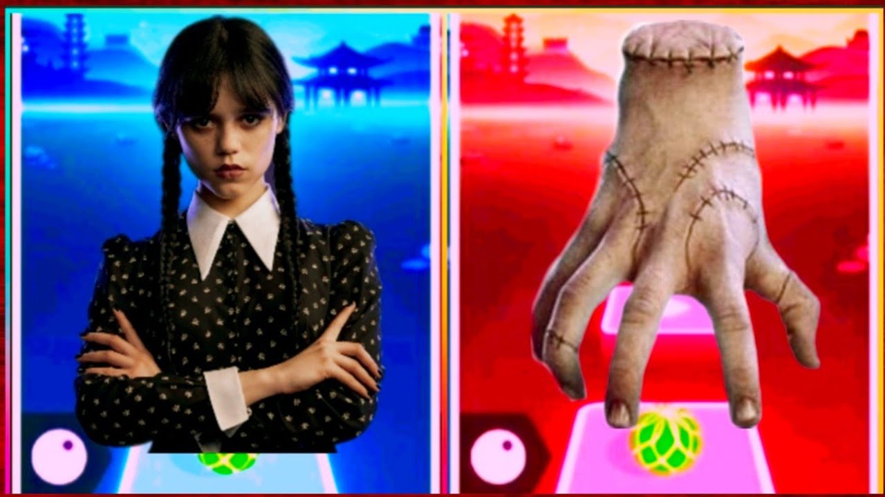 Wednesday Addams vs Thing Addams - Song Tiles Hop EDM Rush #m3gan# ...