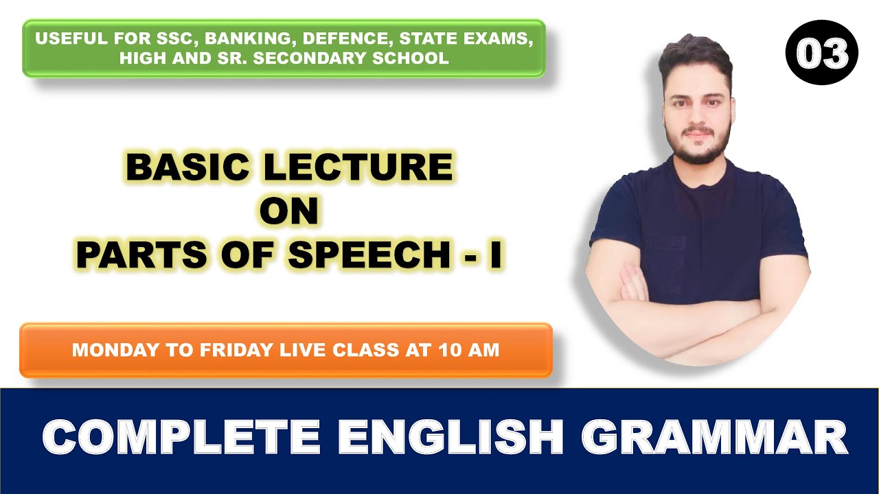 Basic Lecture on Parts of Speech || Complete English Grammar For ...