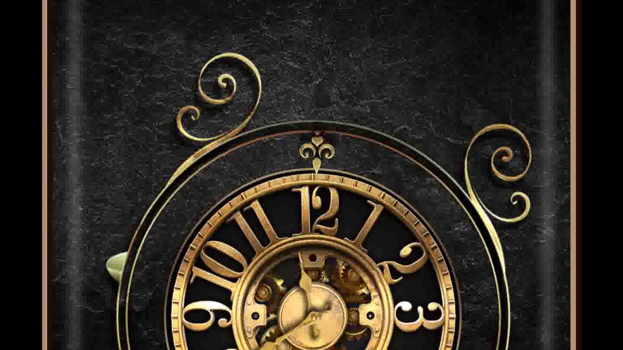 Black gold clock Animated - YouTube
