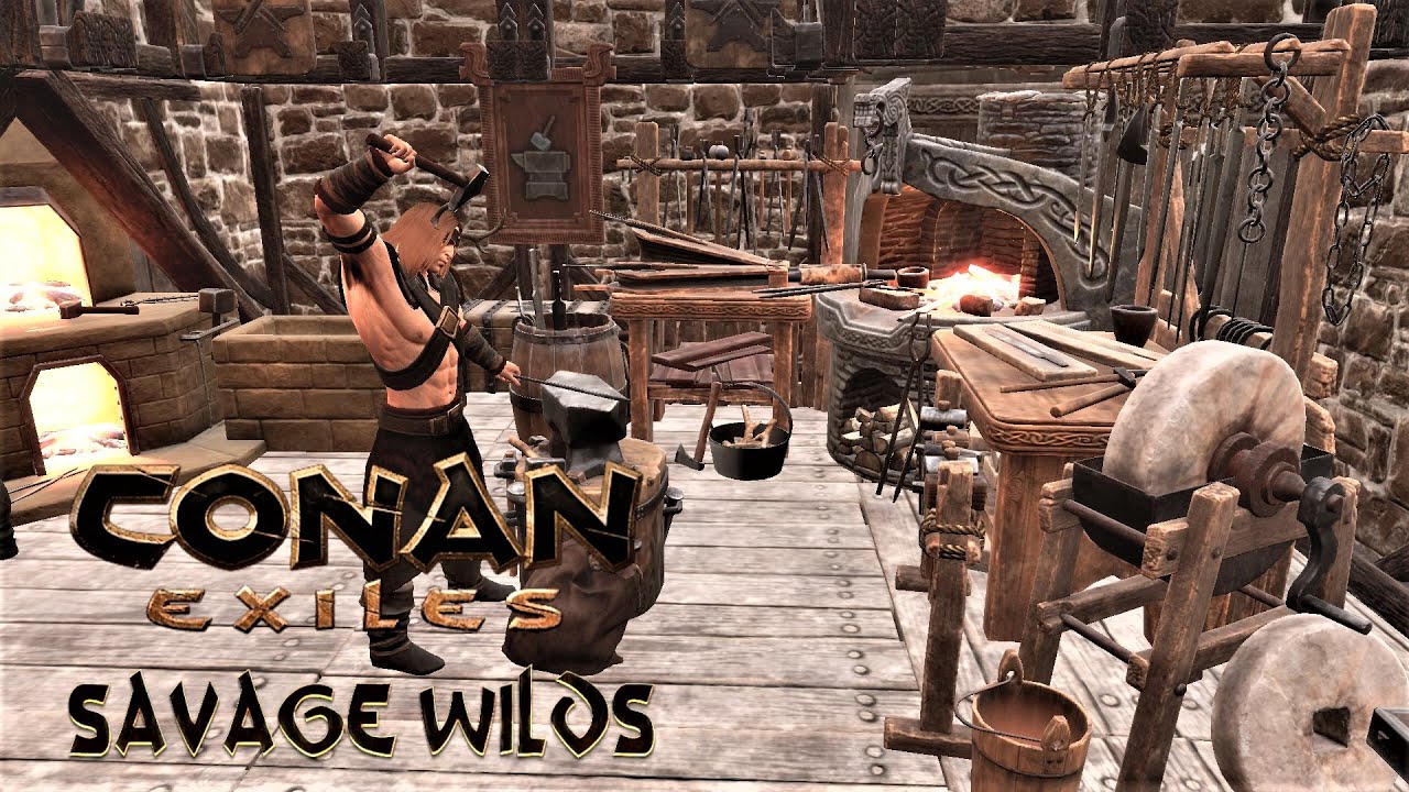 Ep.12 - LVL 60 & Gathering Materials & Crafting Weapons - Conan Exiles ...