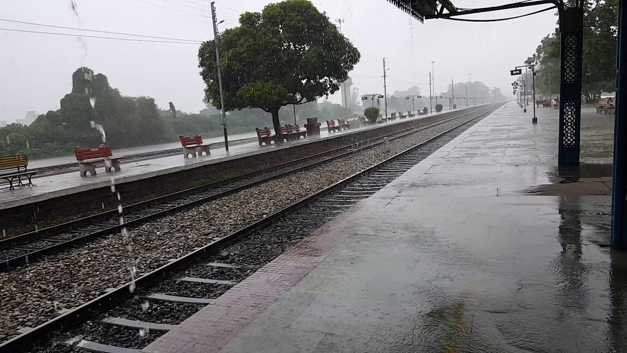 Rain drenched Patiala Station - YouTube