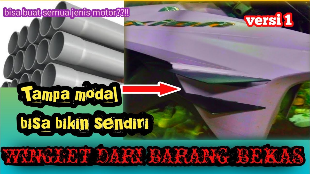 CARA MUDAH BIKIN WINGLET MOTOR - YouTube