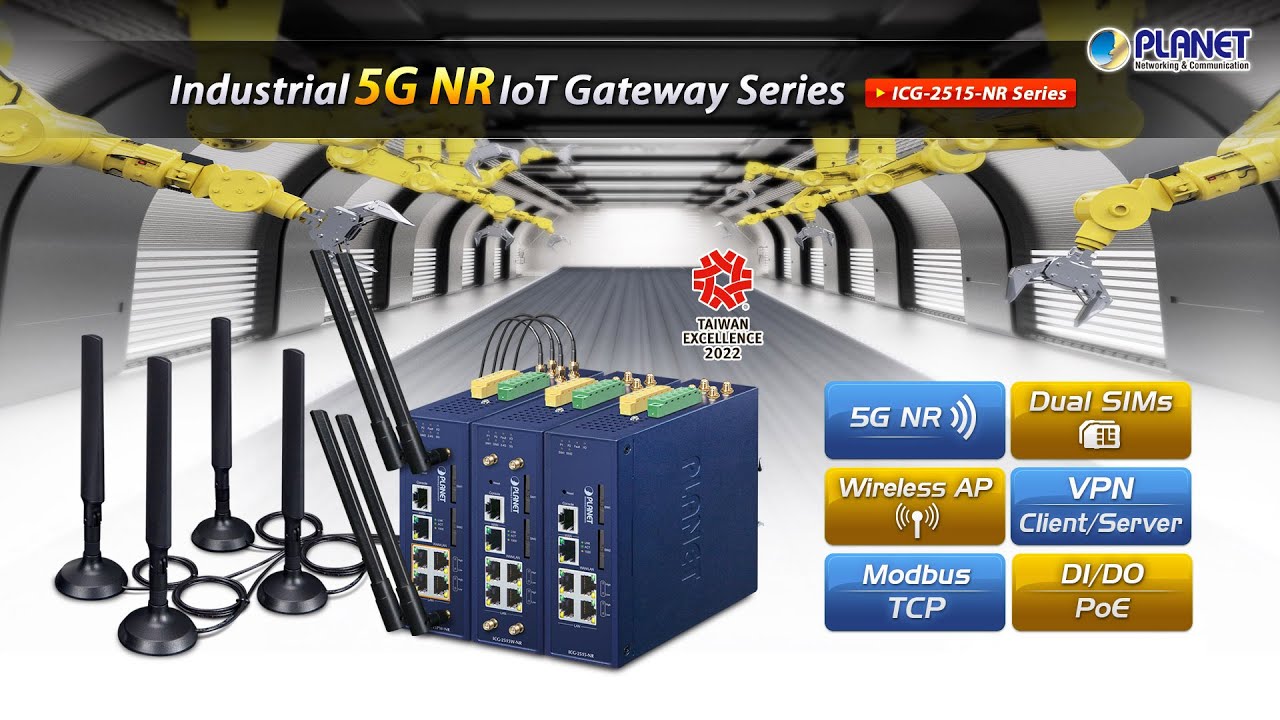 Industrial 5G NR IoT Gateway Series (ICG-2515-NR Series) - YouTube