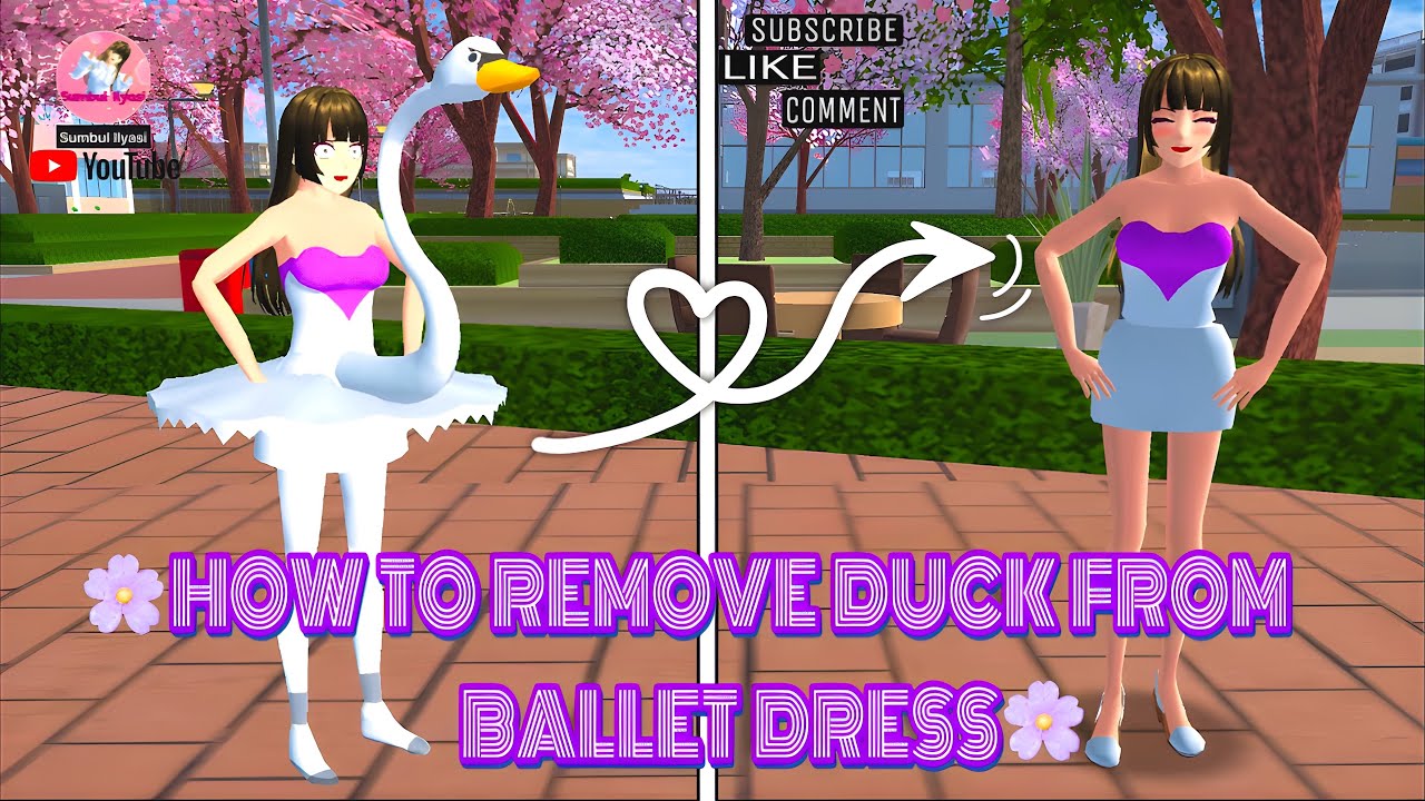 HOW TO REMOVE DUCK FROM BALLET DRESS👗|| SAKURA SCHOOL SIMULATOR😍|| NEW ...