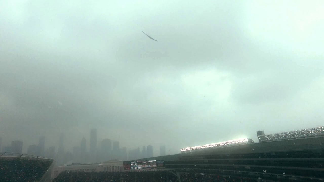 B-2 flyover soldier field shot from roof 20141116 - YouTube