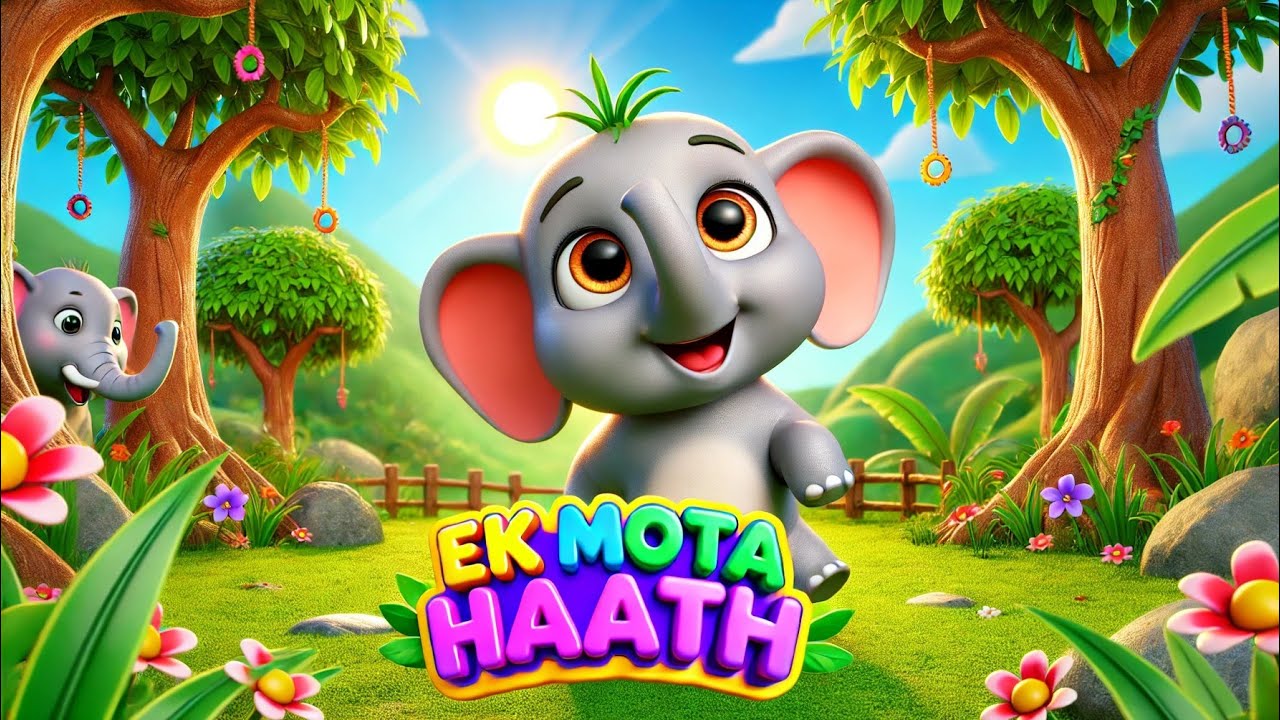 Ek Mota Haathi | Fun Elephant Song for Kids | 3D Animated Nursery Rhyme ...