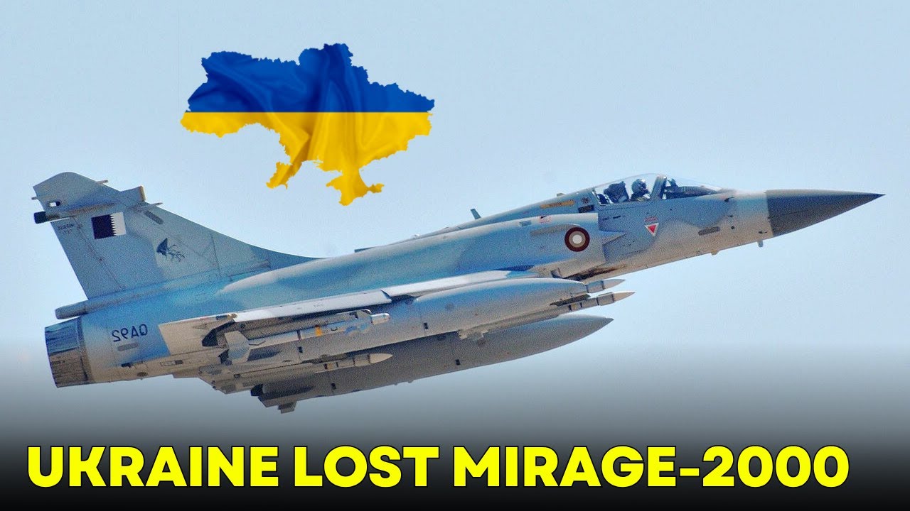 Mirage-2000 fighter crashes in Ukraine - YouTube