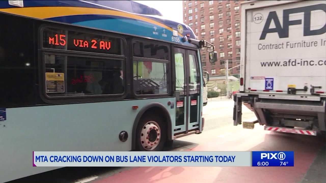 MTA cracks down on bus lane violators with camera enforcement program ...
