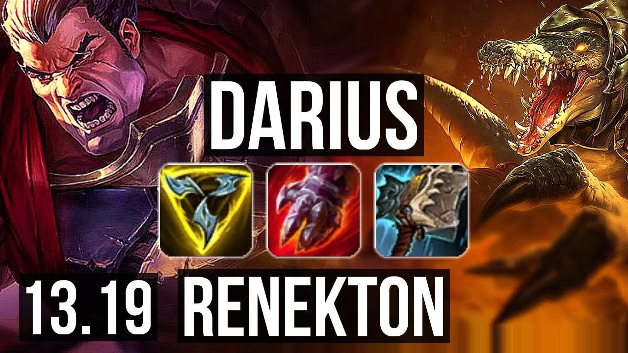 Darius Vs Renekton Top 8 Solo Kills 68 Winrate Na Master 13