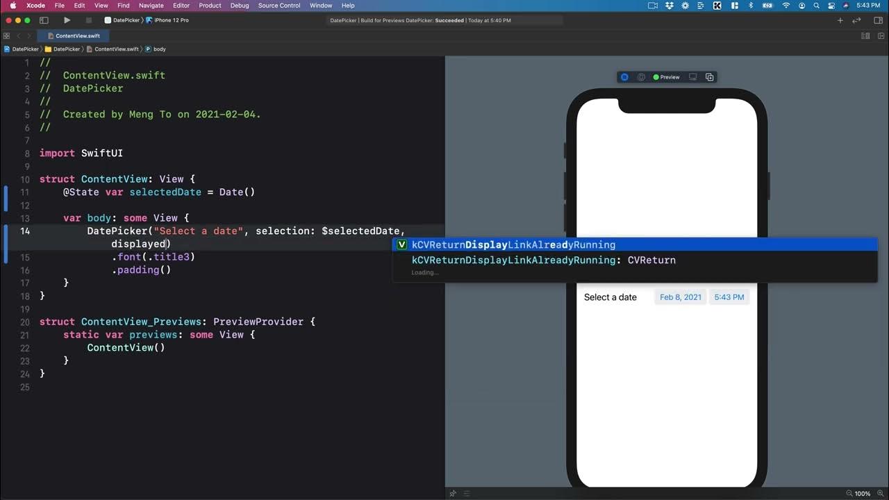 [SWIFTUI HANDBOOK] 035 Date Picker - YouTube