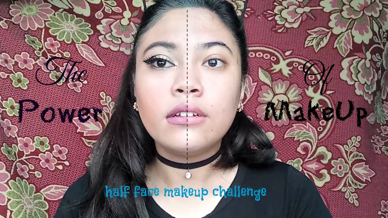Half Makeup Face Challenge | Saubhaya Makeup