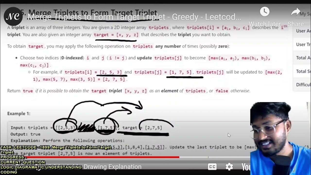 Merge Triplets to Form Target Triplet I Greedy I Leetcode 323 Merge Triplets to Form Target ...