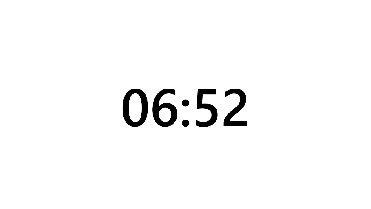 Timer for 6 minutes and 52 seconds - YouTube