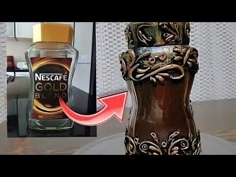 Don't just throw it away / upcycle coffee jar - YouTube