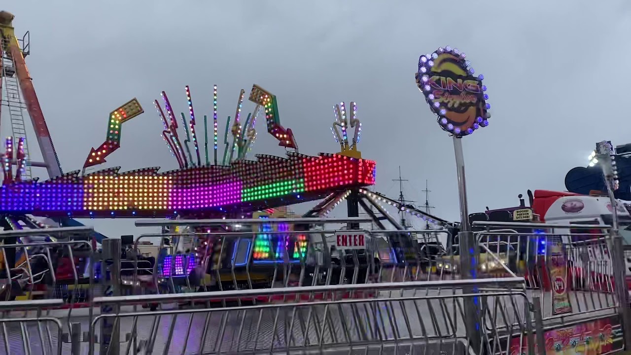 Hornes king sizzler off ride Hartlepool valentines fun fair 2020 - YouTube
