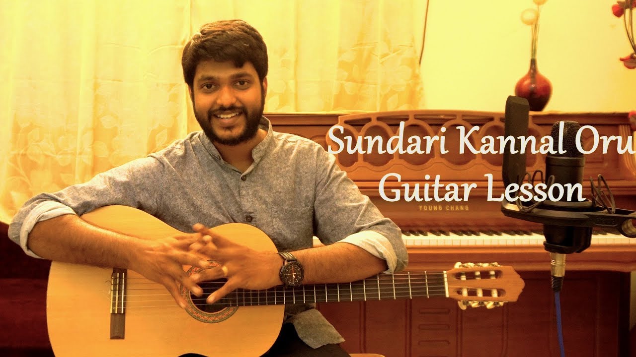 How to play Sundari Kannal | Fingerstyle Guitar Tutorial | Lead | Chord ...