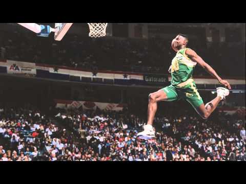 shawn kemp dunk contest - YouTube