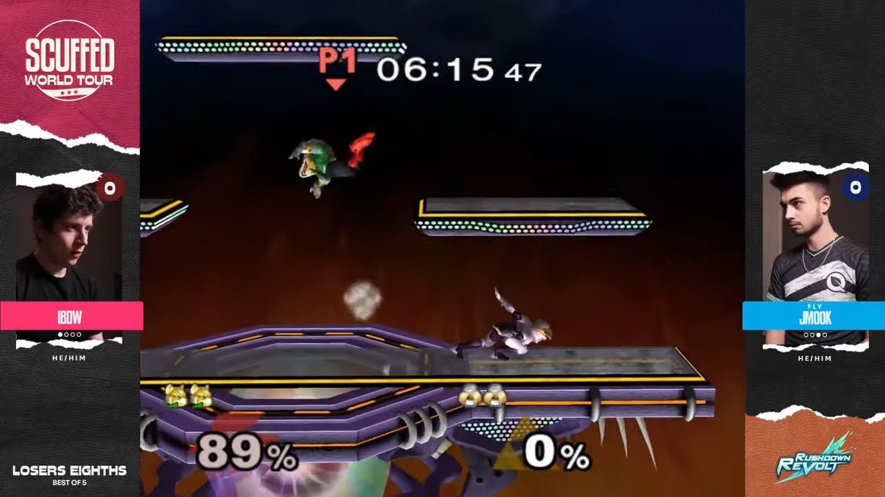 iBDW (Fox) vs. Jmook (Sheik) | Scuffed World Tour Melee Losers Eighths ...