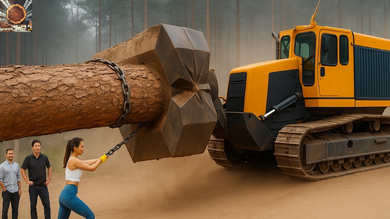 Forest Crushing Techniques Extreme Tree Cutting Demonstration, Wood ...