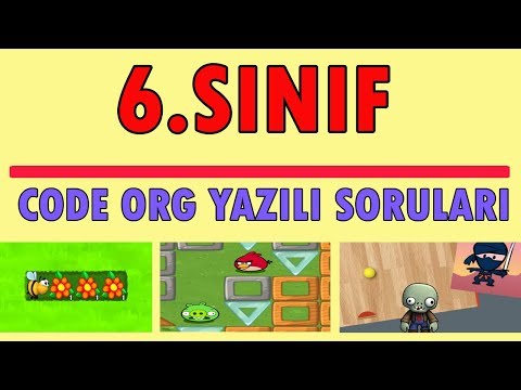 6 Sınıf Bilişim Teknolojileri KODLAMA Code Org Yazılı Soruları