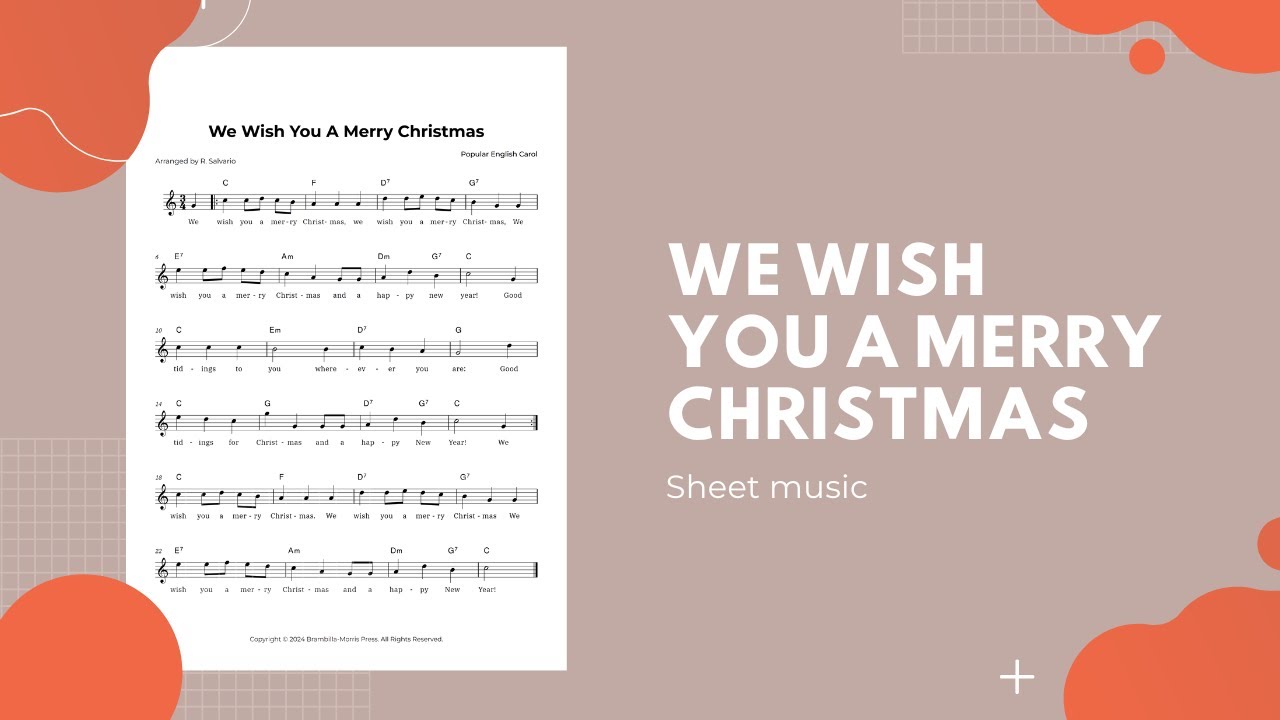 We Wish You a Merry Christmas - Sheet Music - YouTube