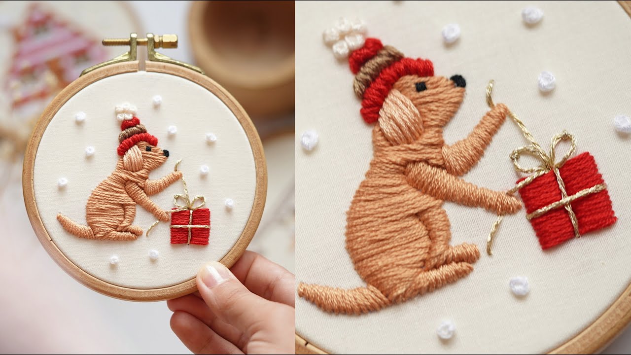 Cute dog in Christmas holiday/New PDF pattern/Beginner friendly - YouTube
