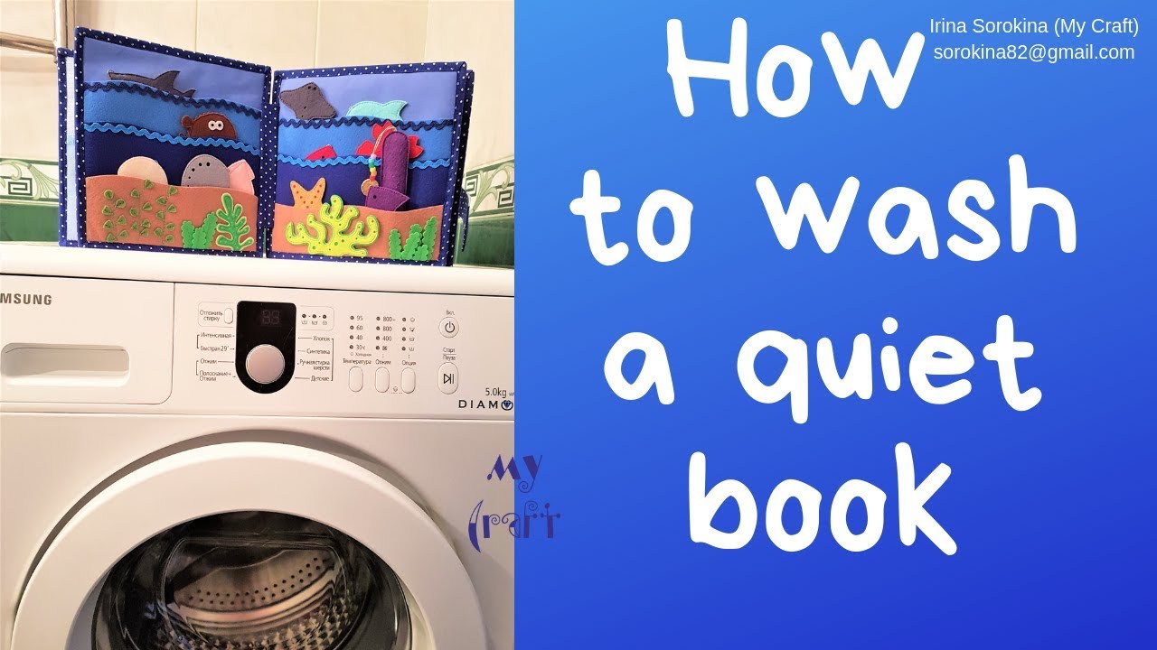 How to wash a quiet book - YouTube