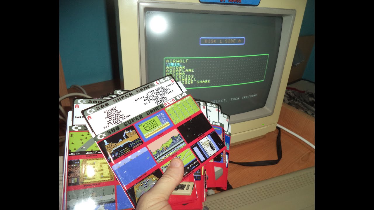 22 floppy con 300 Super games X Commodore 64 - YouTube