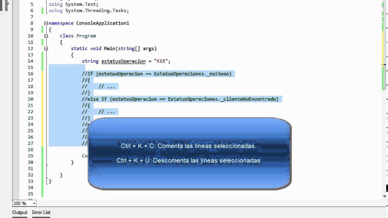 C# Comentarios | Fundamentos de C# | Programando en C# - YouTube