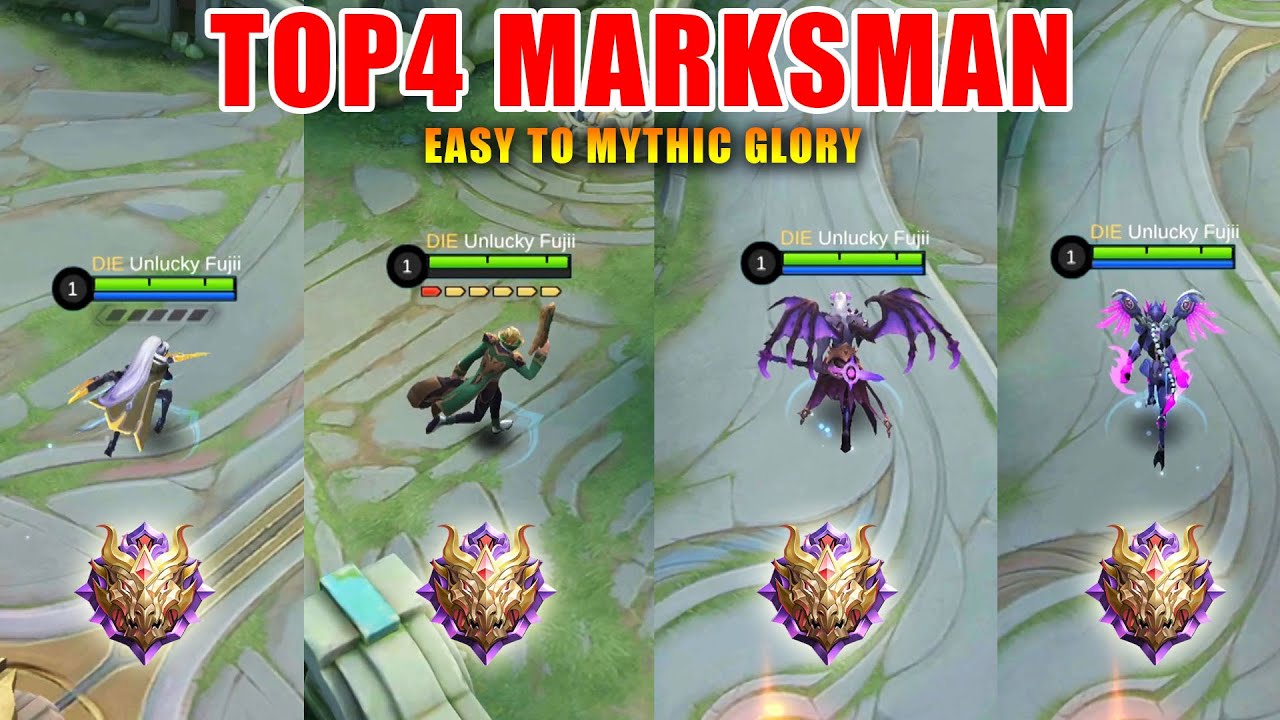 Top 4 Marksman heroes for Push Rank to Mythic Glory!! | 4 Marksman ...