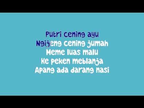 Lagu Putri Cening Ayu Lirik - YouTube