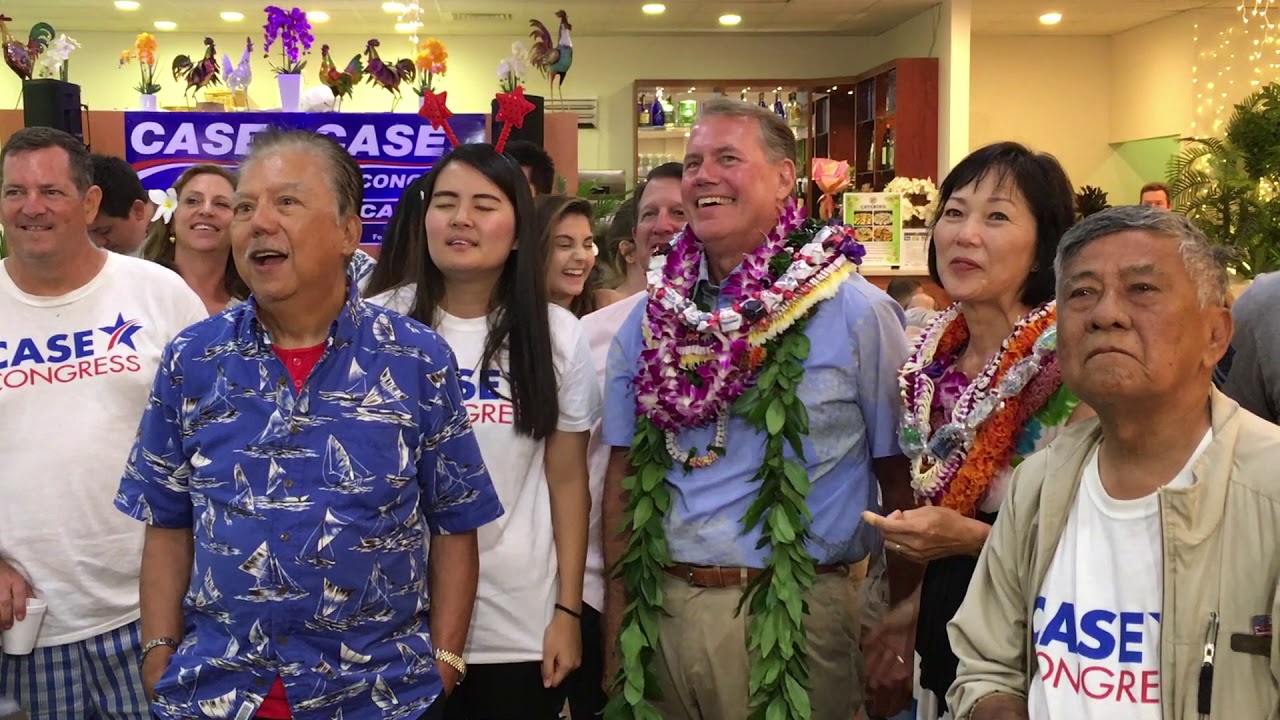 Hawaii congressional candidate Ed Case speaks to supporters - YouTube