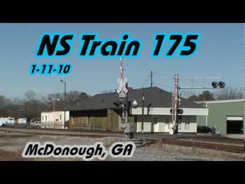 NS Train 175 McDonough GA 1 11 10 - YouTube