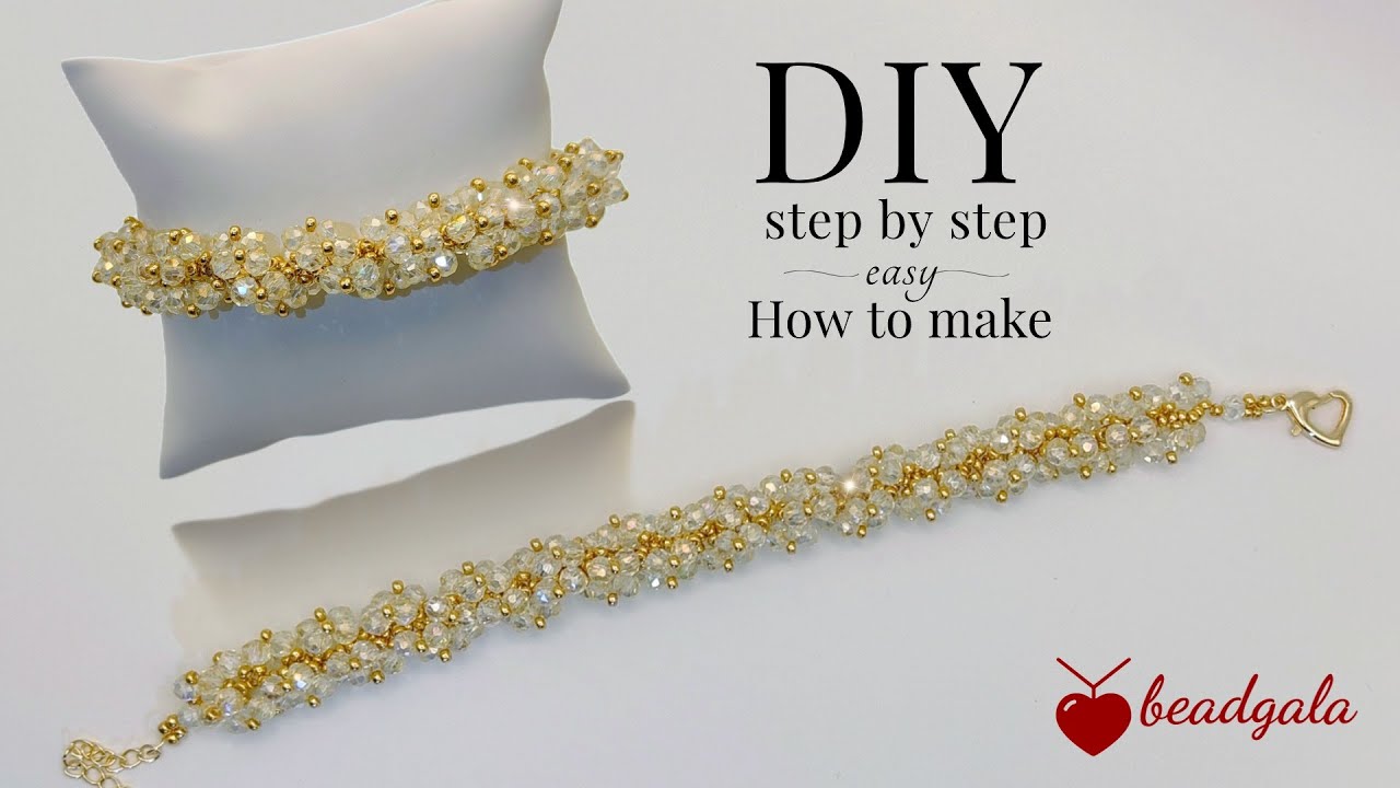 How to make a bracelet/ Very easy/Step by step/Beading beginner can ...