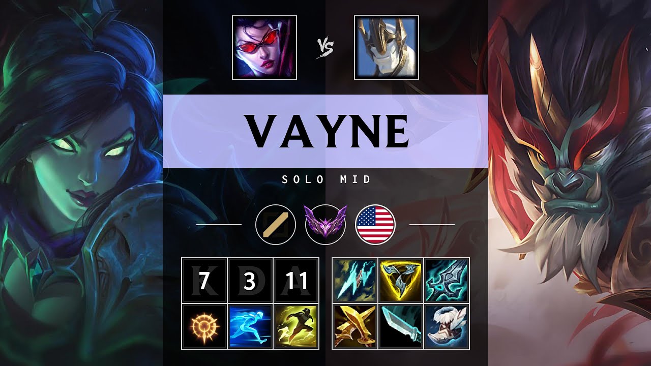 Vayne Mid vs Galio - NA Master Patch 25.S1.2 - YouTube