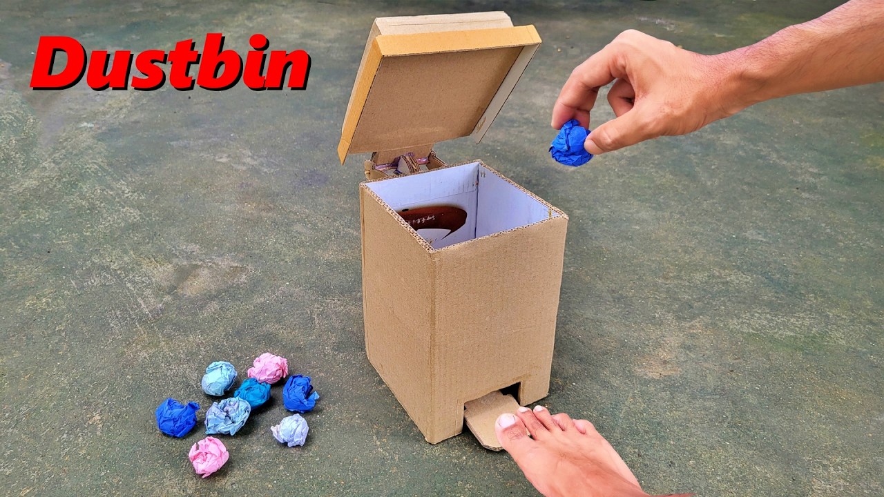 Recycle dustbin project for school | Best out of waste ideas | Science ...