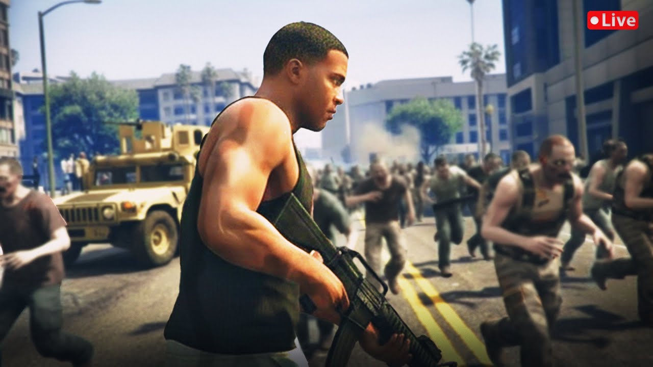 GTA V LIVE | Zombie Apocalypse Survival in Los Santos! | GTA 5 Zombie ...