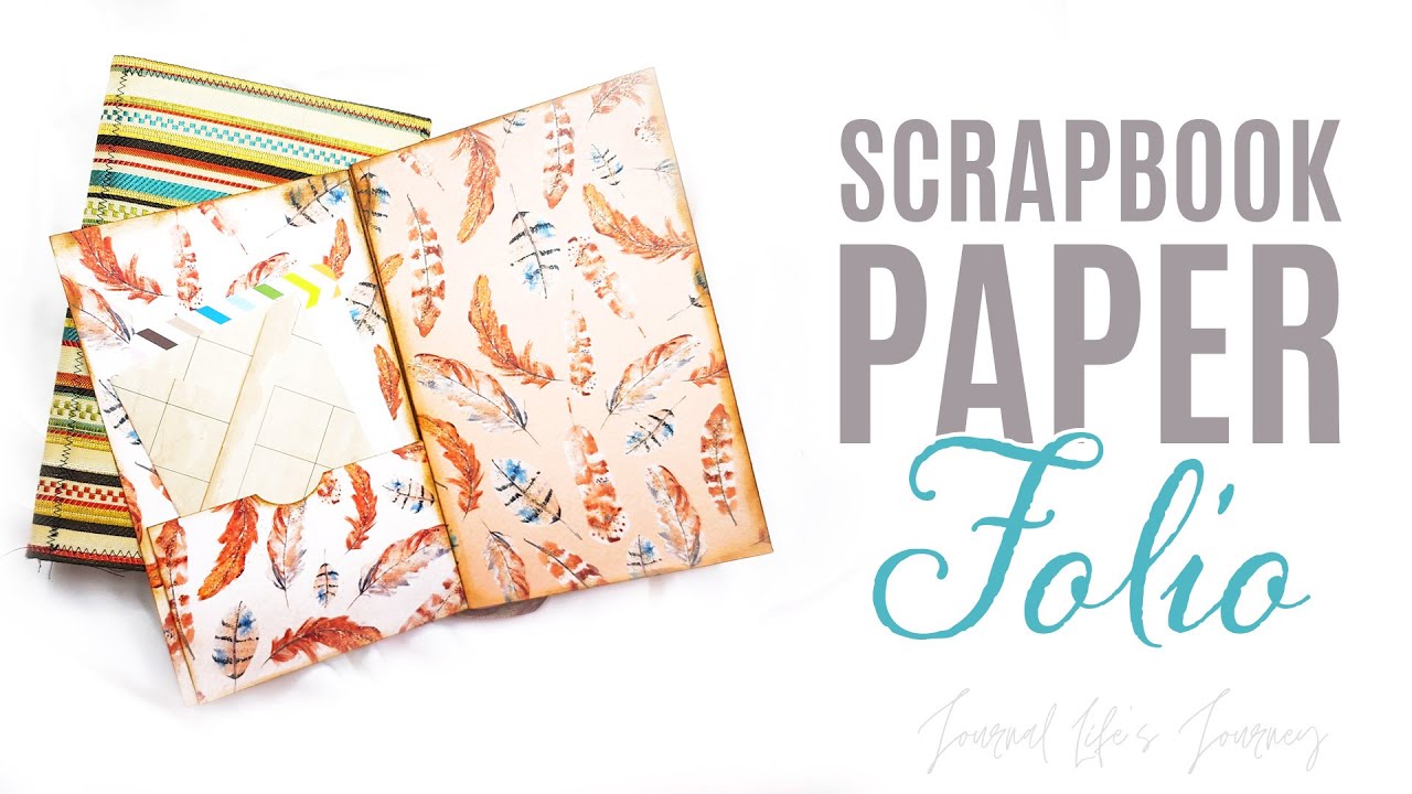 How To Make a Scrapbook Paper Junk Journal Folio Insert - YouTube