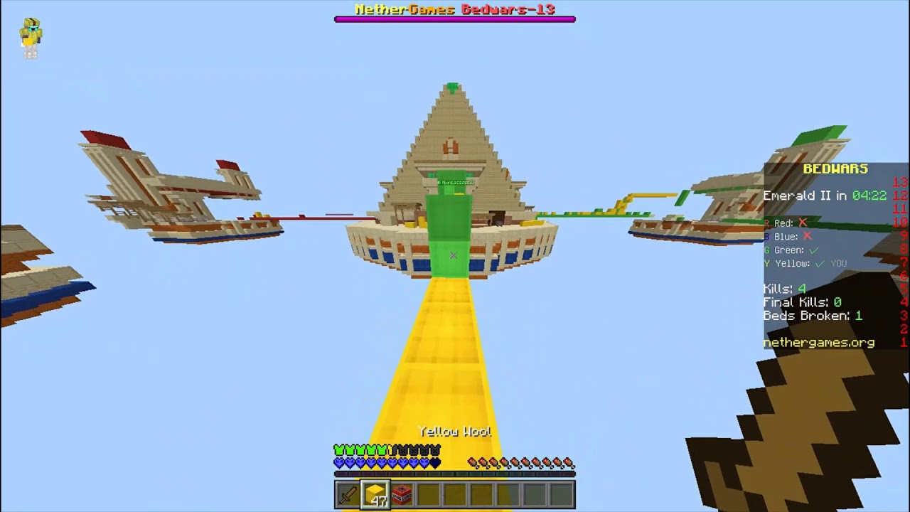 Minecraft Nethergames: Playing bedwars as skeppy skins - YouTube