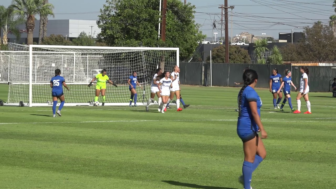 CBU Women's Soccer vs Hope International - YouTube