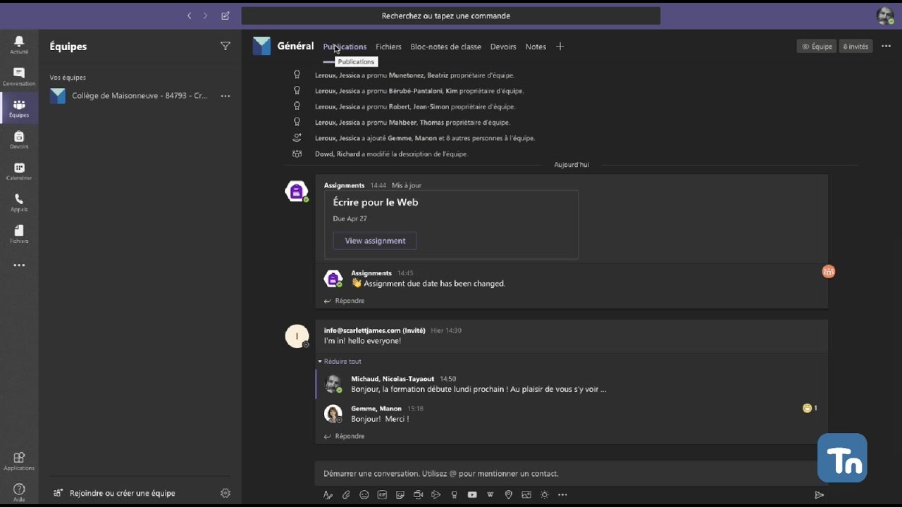 Microsoft TEAMS : interface ORDINATEUR - YouTube