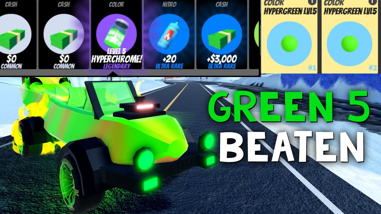 HYPERGREEN LEVEL 5 BEATEN BY MY PATIENCE in Roblox Jailbreak - YouTube