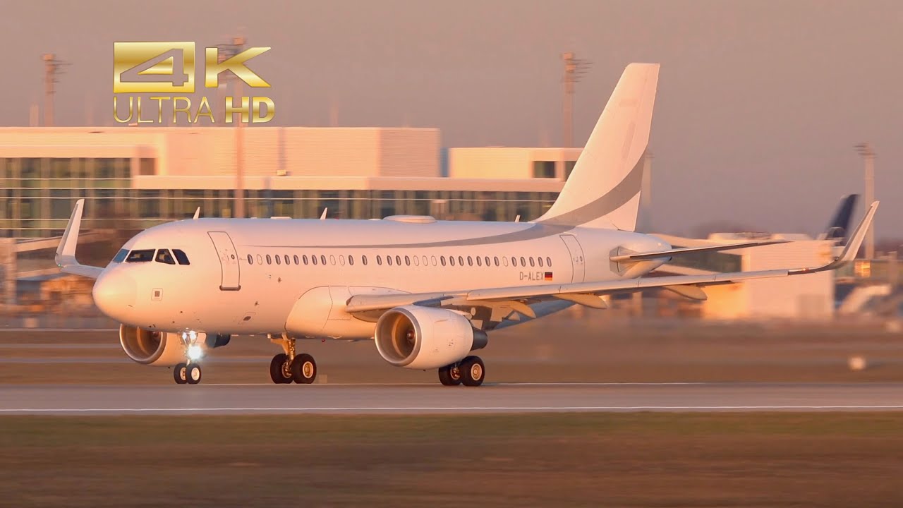 (4K) Airbus ACJ319 A319-115/CJ from K5 Aviation D-ALEX departure at ...