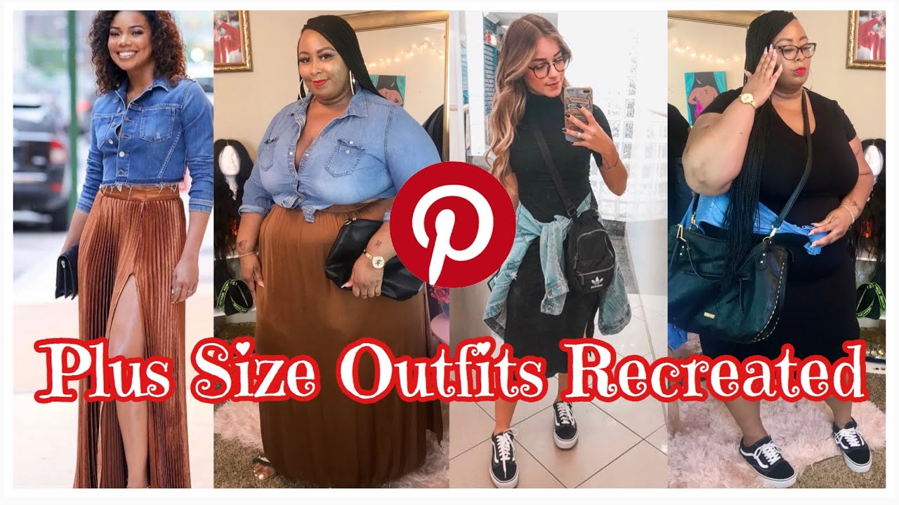 5 PLUS SIZE PINTEREST INSPIRED OUTFITS - YouTube