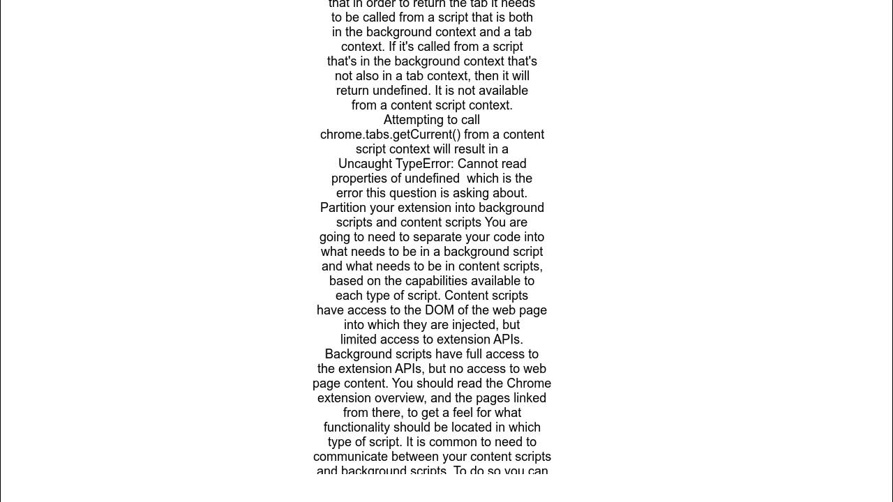 "Cannot read property of undefined" when using chrome tabs or other ...