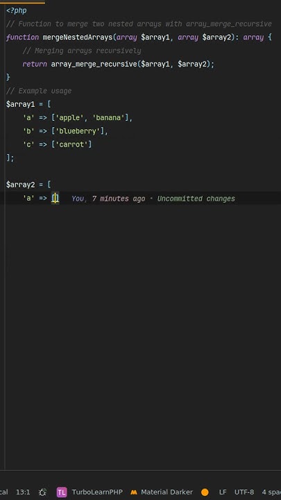 Why use `array_merge_recursive` for nested arrays? master #php with `array_merge_recursive` for ...