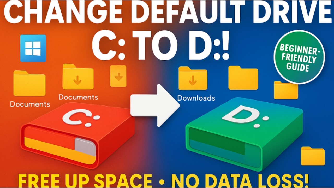 How To Change Default Drive From C to D (2025 GUIDE) - YouTube