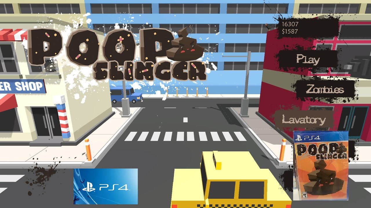 Poop Slinger GAMEPLAY THE RAREST GAME IN THE WORLD ON PS4 - YouTube