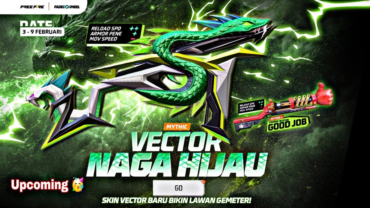 Ff New VECTOR NAGA Gune Skin 🥳🤫 // Free Fir New Upcoming Event /// Ff ...