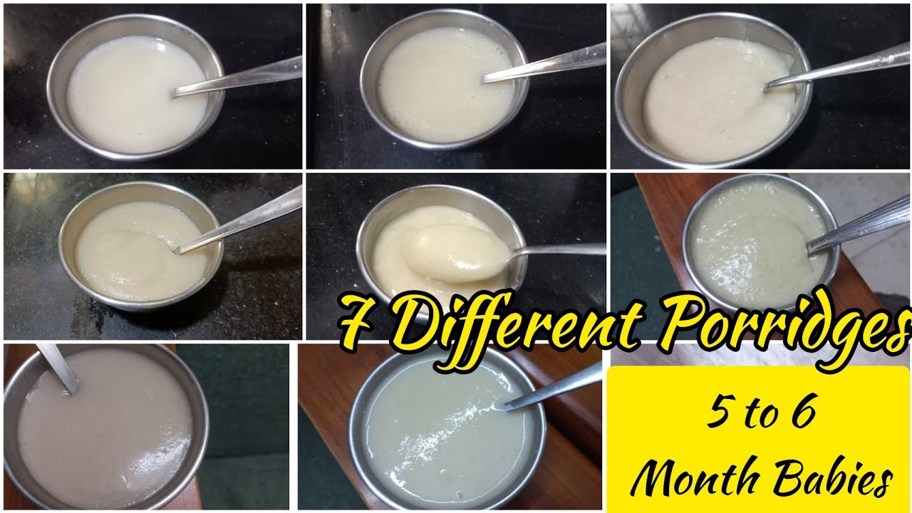 7 different porridges for babies/porridge for 5 to 6 month babies/baby ...